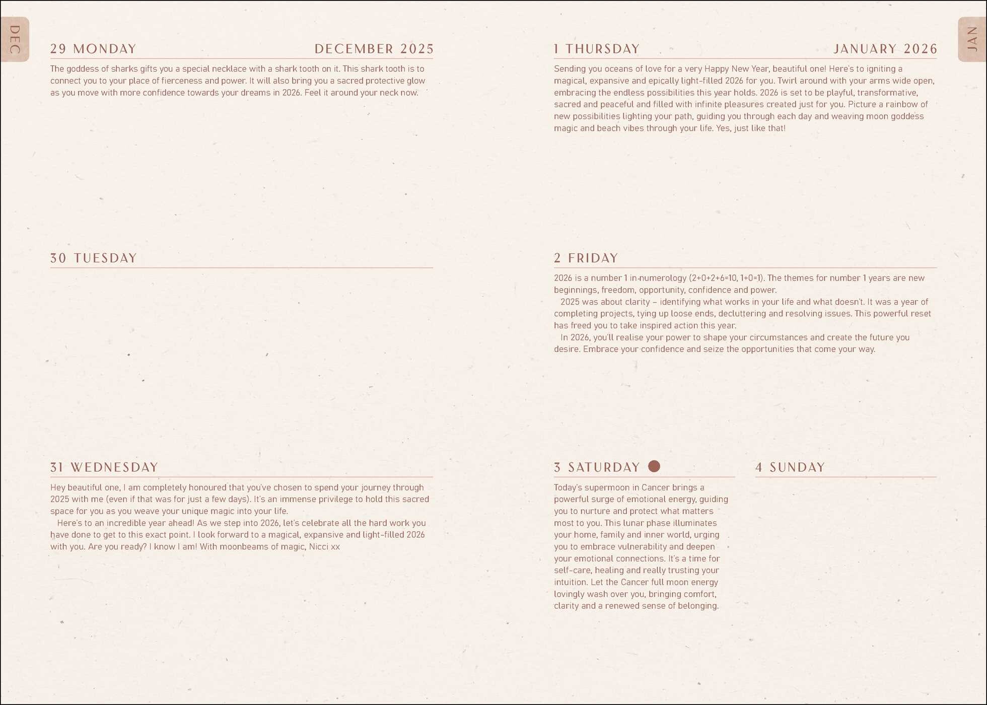 2026 Moon Goddess Planner Calendar: Northern Hemisphere - Book Summary ...