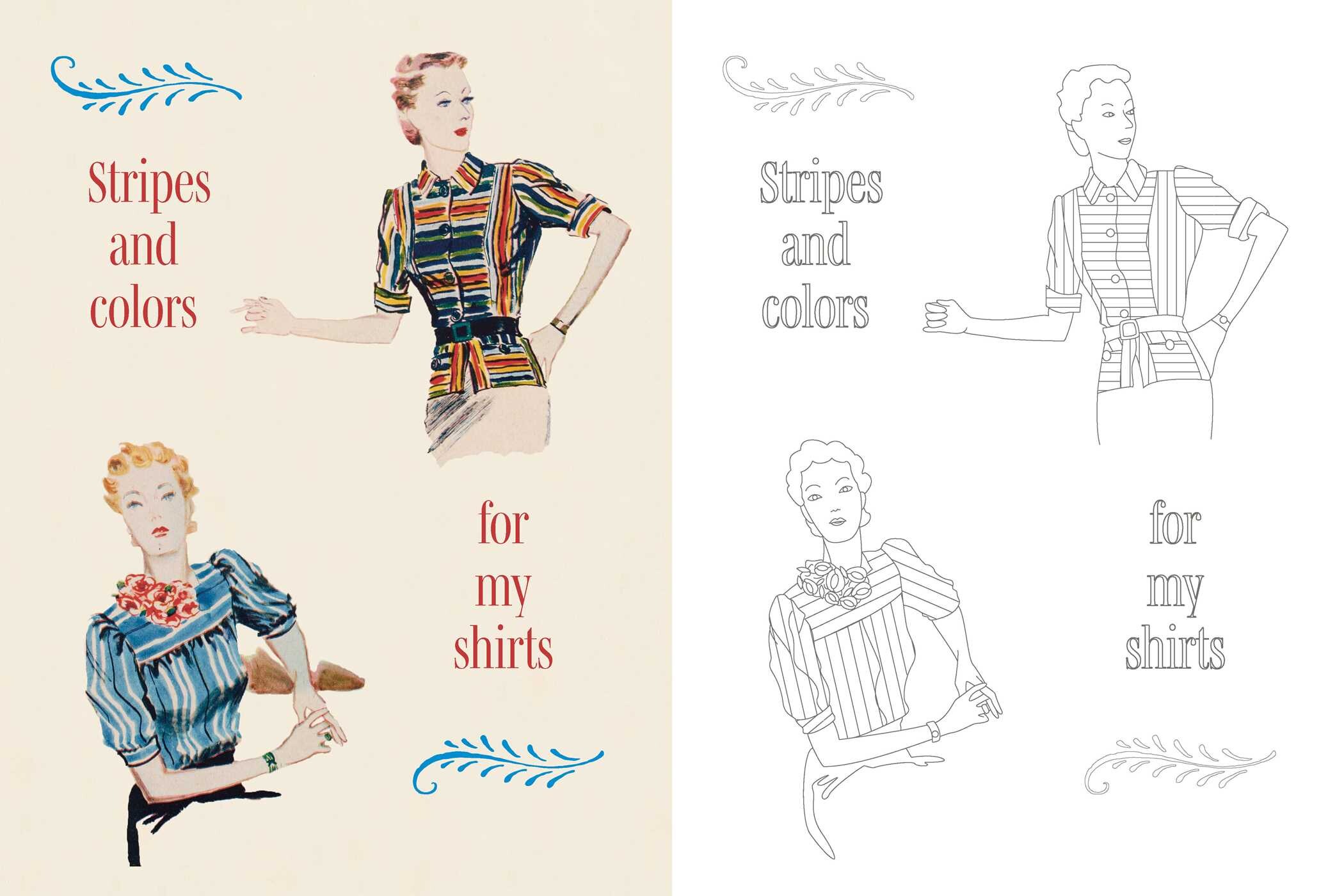 Marie Claire 1930s Fashion Styles Coloring Book | Book by Rockpool ...