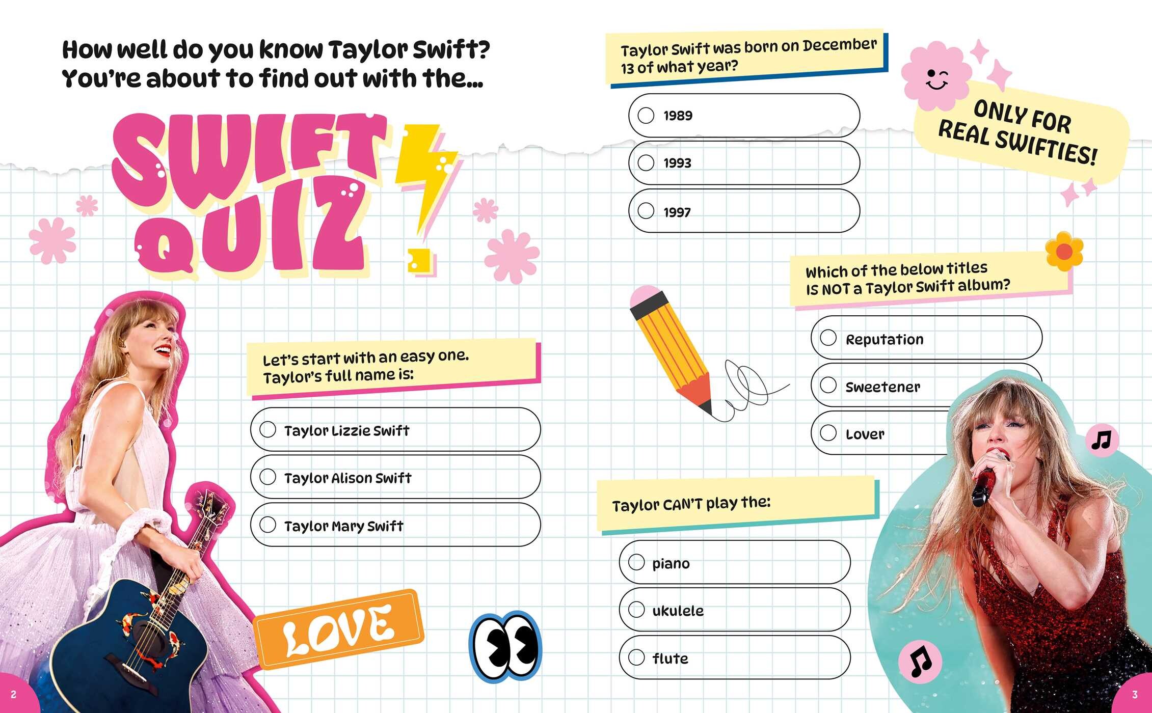 Taylor Swift: Coloring, Quizzes & Games, Photos & Facts | Book by Lucía ...