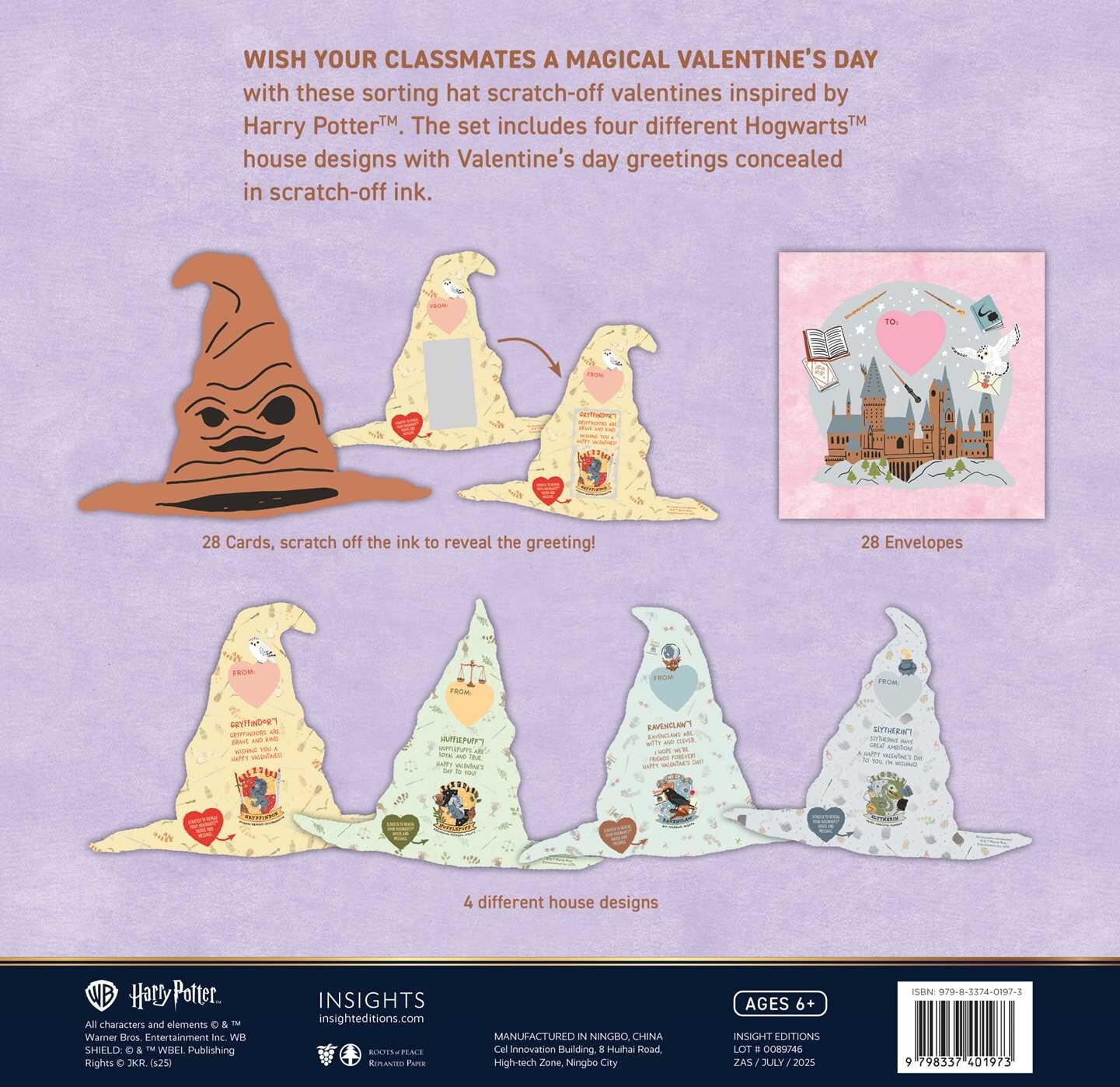 Harry Potter: Sorting Hat Scratch-Off Valentines - Book Summary & Video ...