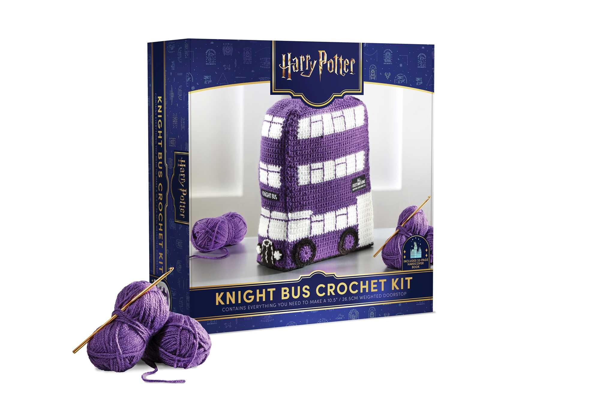 Harry Potter: Knight Bus Doorstop Crochet Kit - Book Summary & Video ...