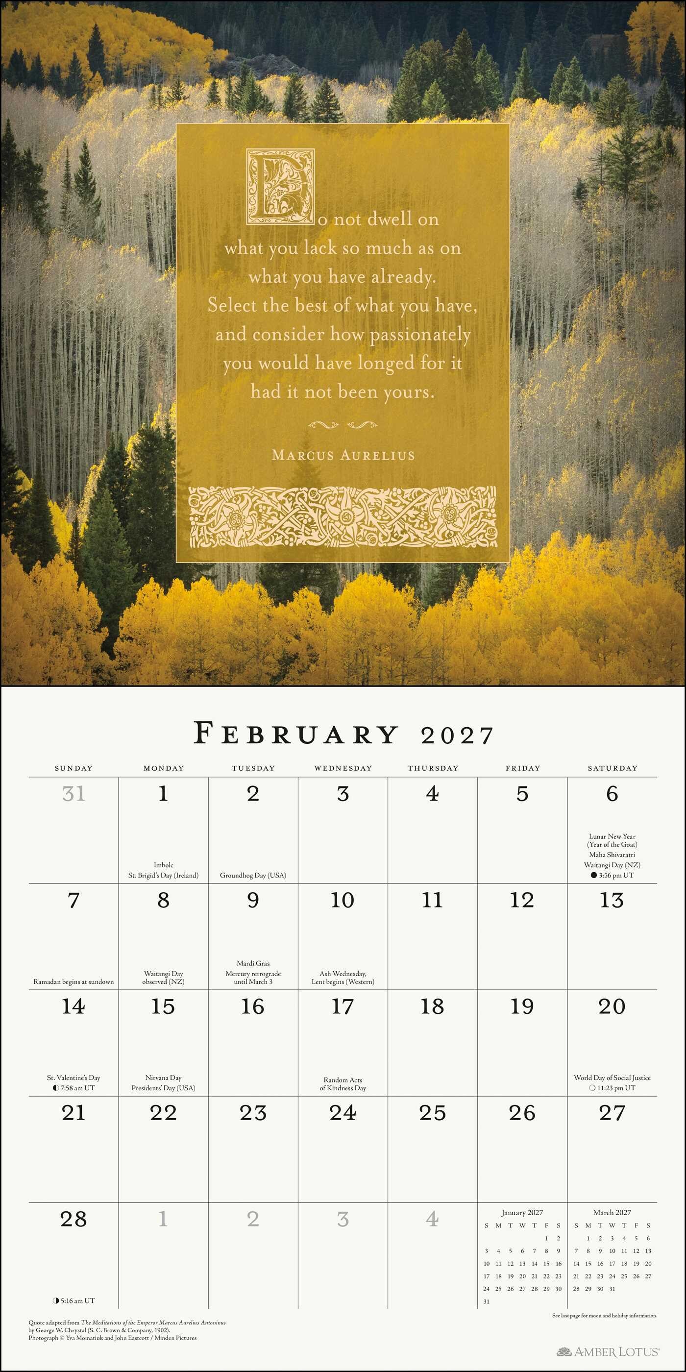 Marcus Aurelius Meditations 2027 Wall Calendar - Book Summary & Video ...