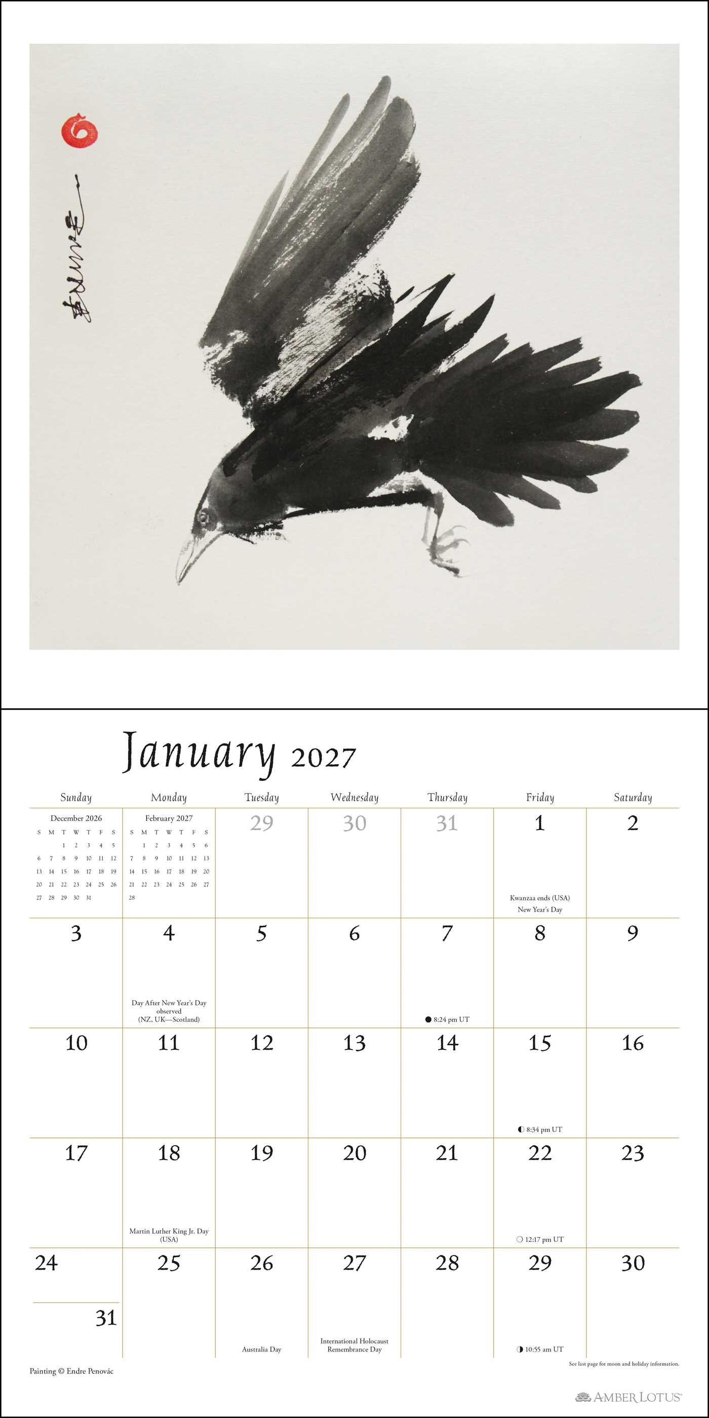 The Artful Crow 2027 Wall Calendar - Book Summary & Video | Official ...