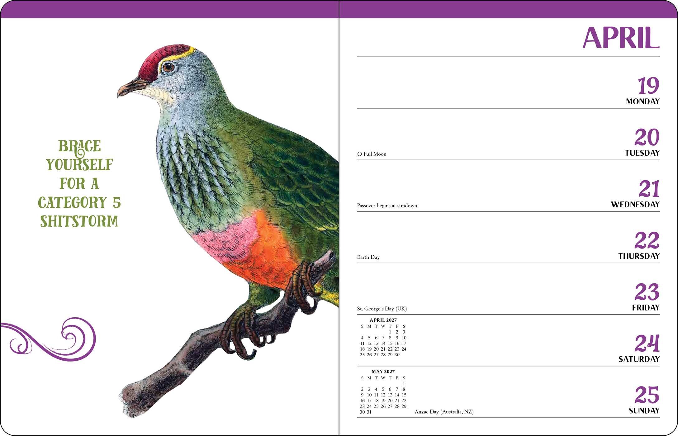 Effin' Birds 2027 Monthly/Weekly Planner Calendar - Book Summary ...