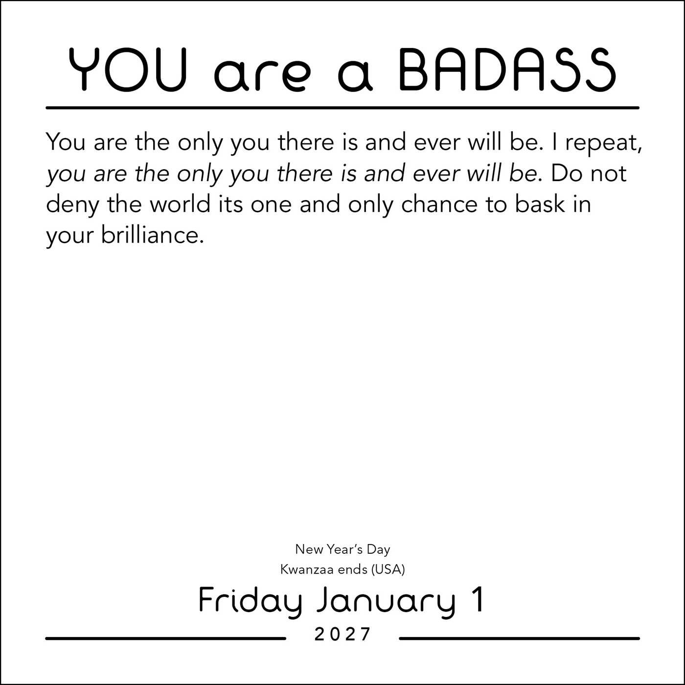 You Are a Badass 2027 Day-to-Day Calendar - Book Summary & Video ...