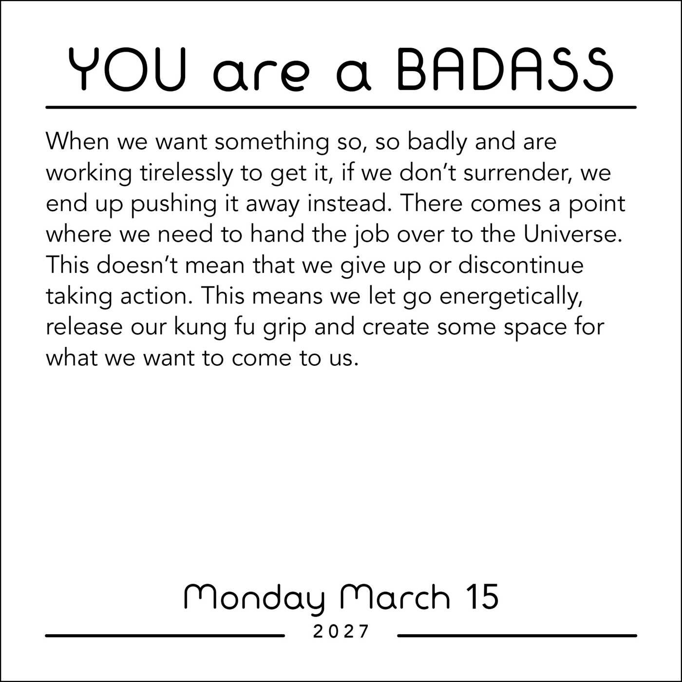 You Are a Badass 2027 Day-to-Day Calendar - Book Summary & Video ...