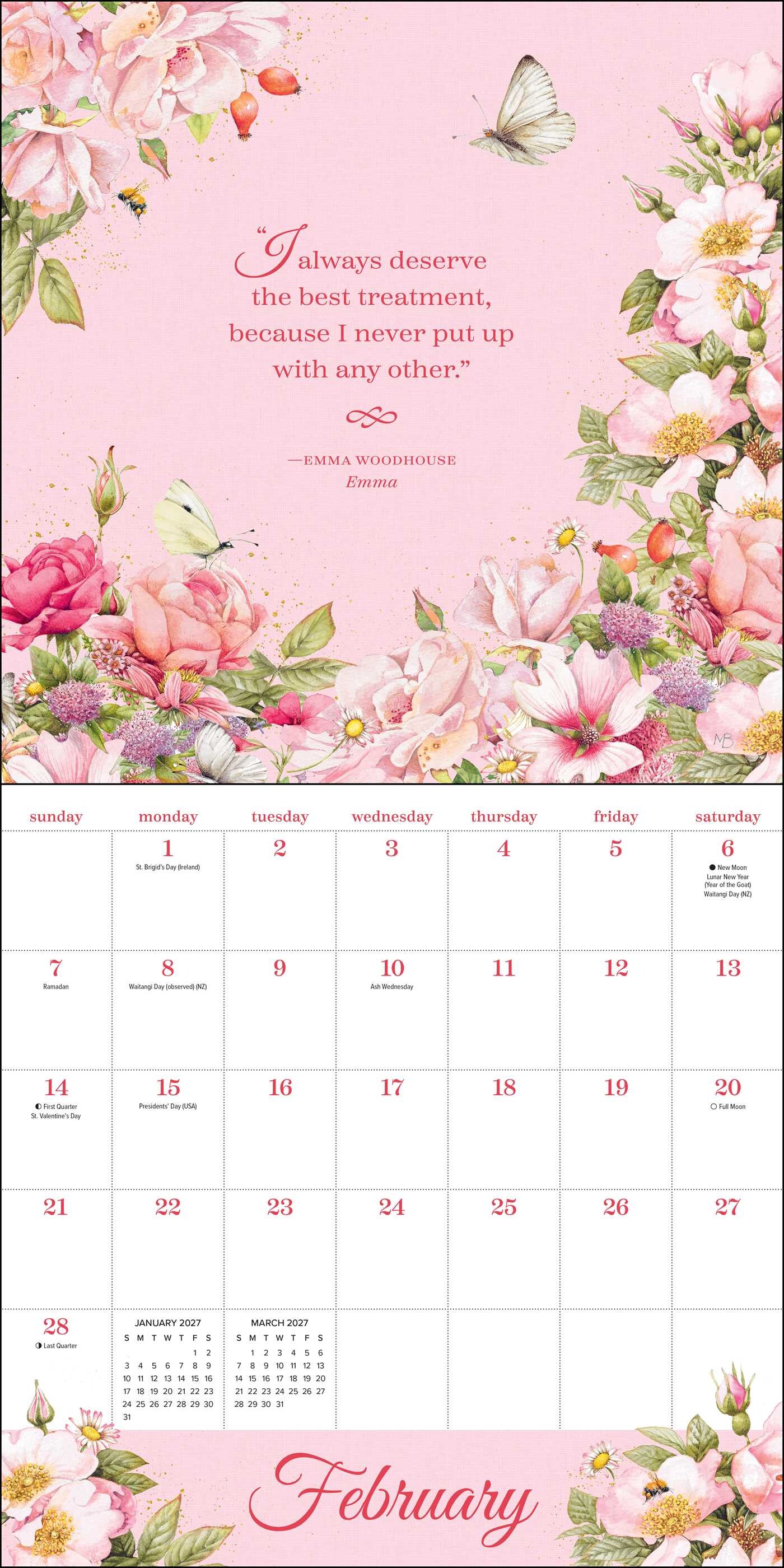The Quotable Jane Austen 2027 Wall Calendar - Book Summary & Video ...