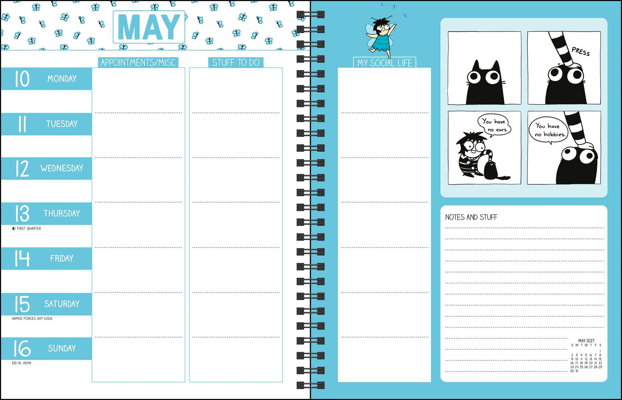 Sarah's Scribbles 2027 Monthly/Weekly Planner Calendar - Book Summary ...