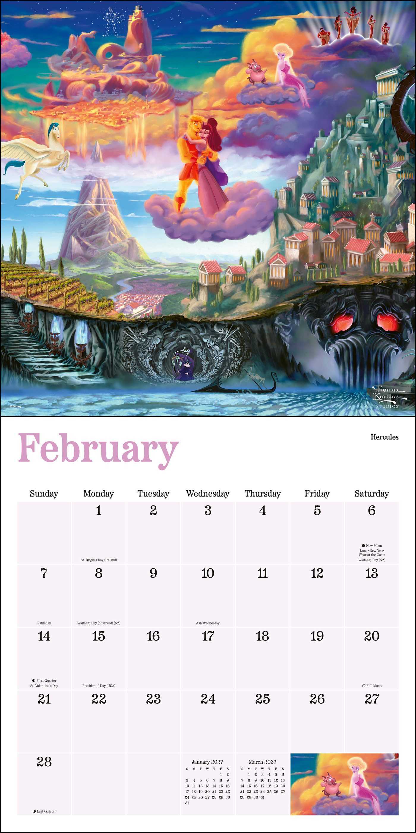 Disney Dreams Collection by Thomas Kinkade Studios 2027 Wall Calendar ...