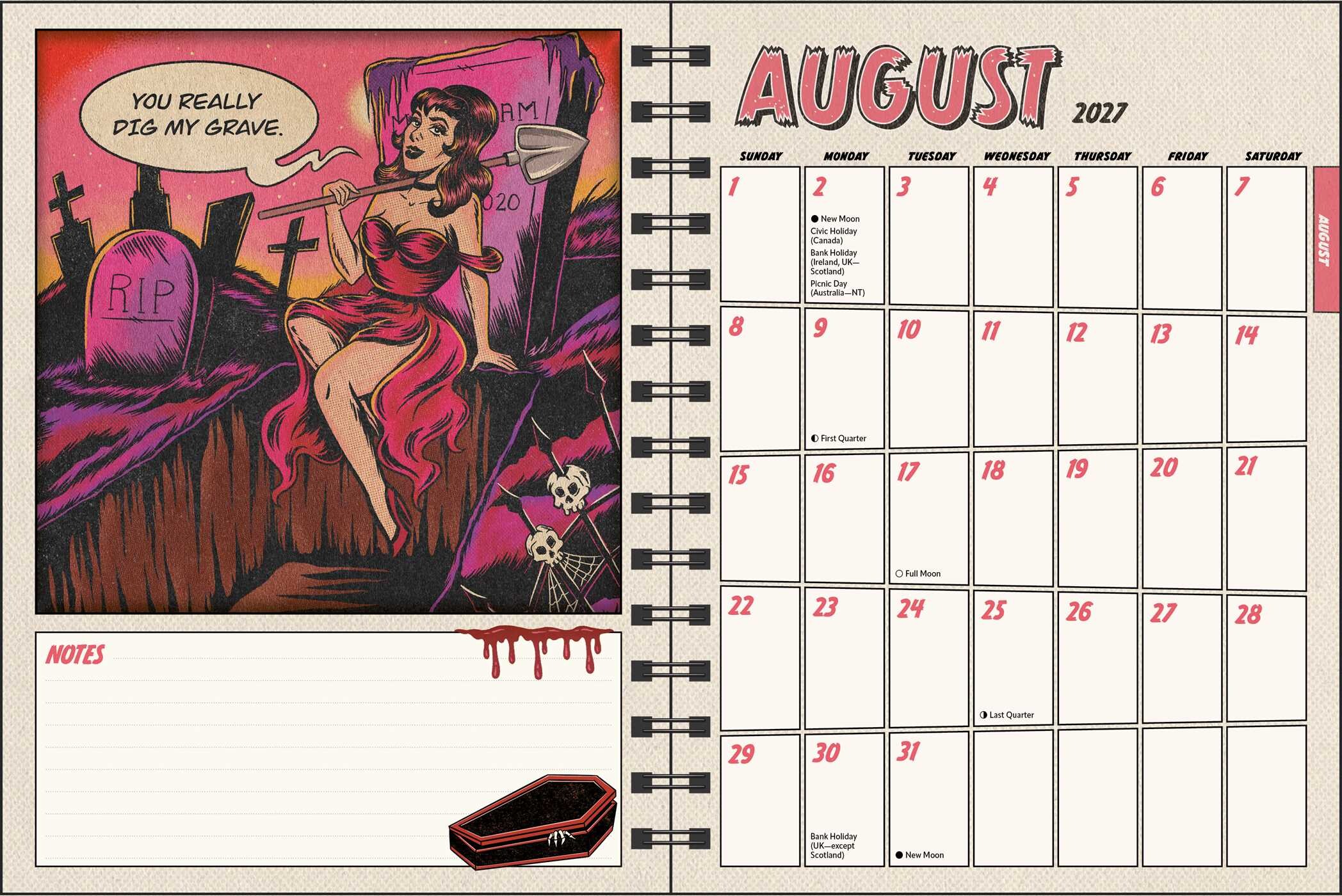 Tragic Girls 2027 Monthly/Weekly Planner Calendar - Book Summary ...