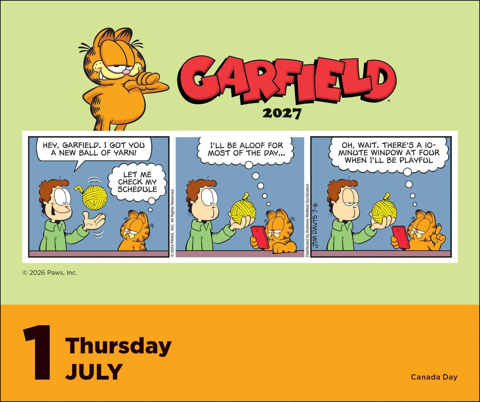 Garfield 2027 Day-to-Day Calendar - Book Summary & Video | Official ...