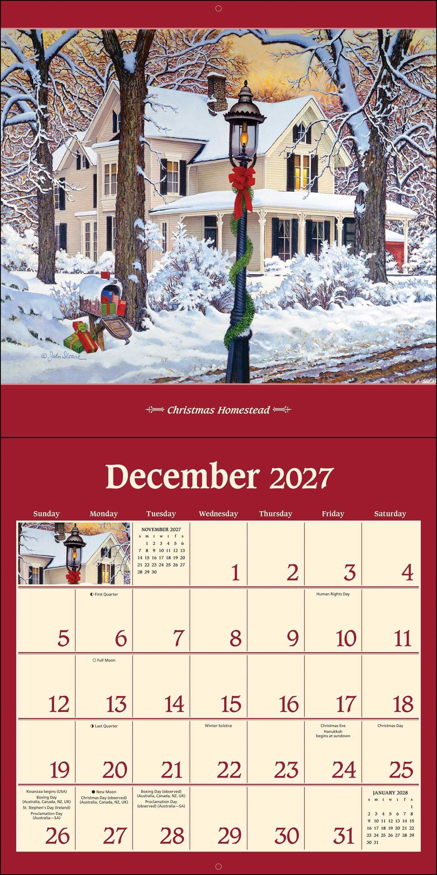 John Sloane's Country Seasons® Special Collection 2027 Wall Calendar ...