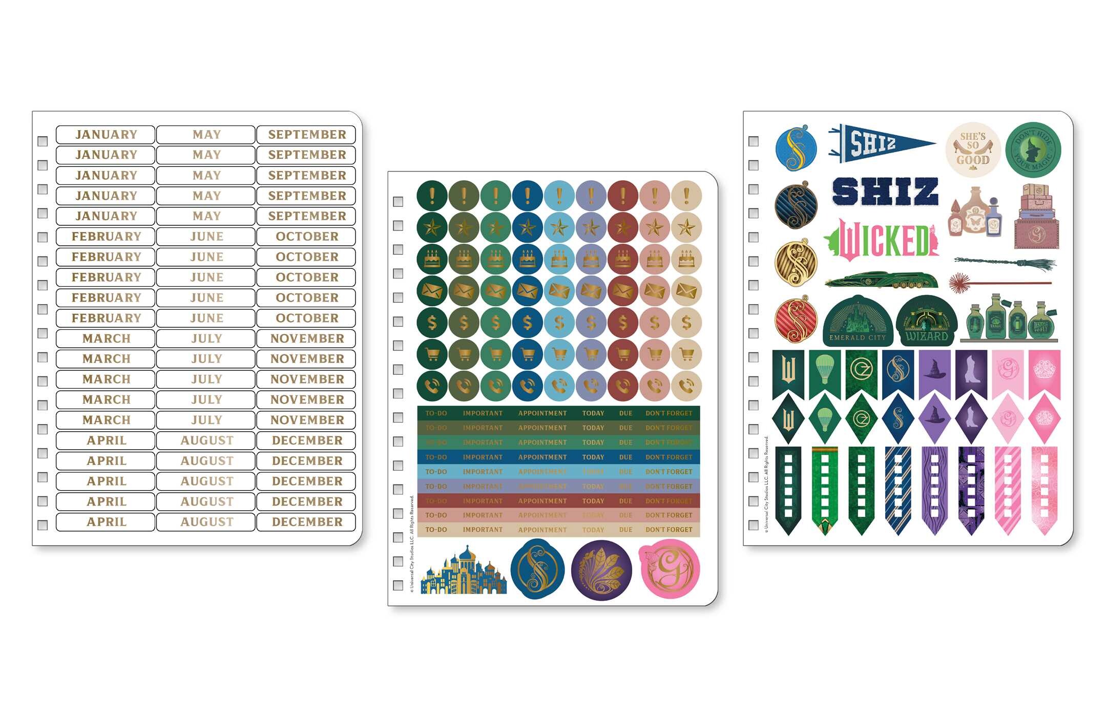 Wicked: Shiz University 12-Month Undated Planner | Book by Insight Editions | Official Publisher ...