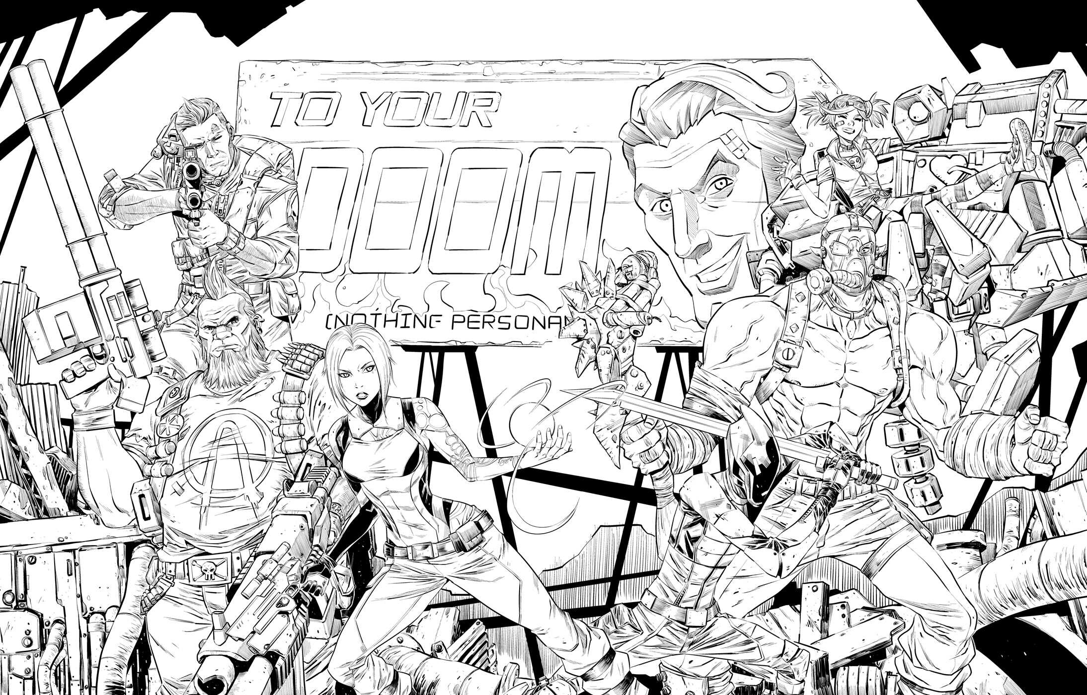 Borderlands: The Official Coloring Book | Book by Elmer Damasco ...