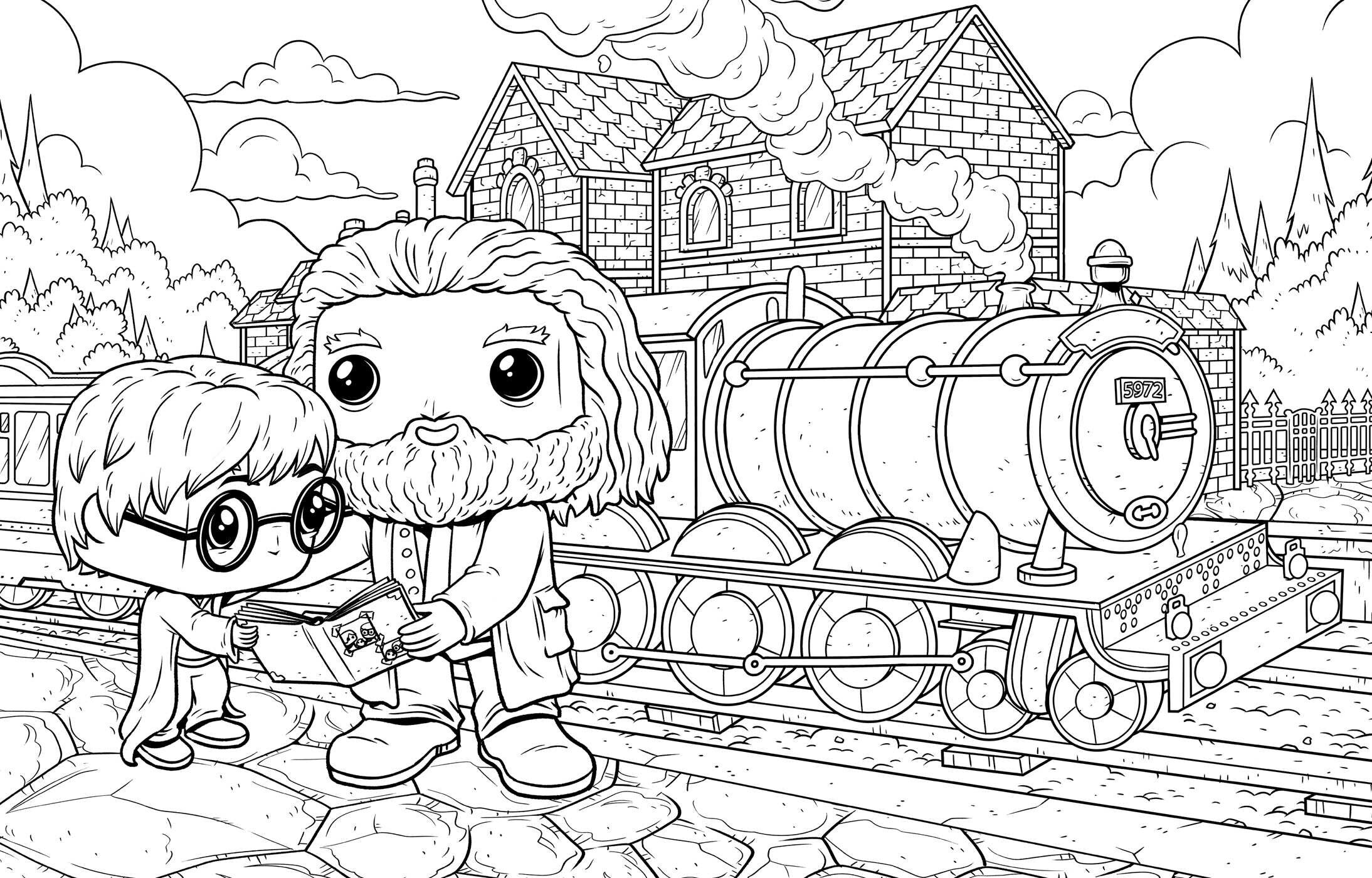 Funko Pop! Harry Potter and the Sorcerer's Stone: The Official Coloring ...