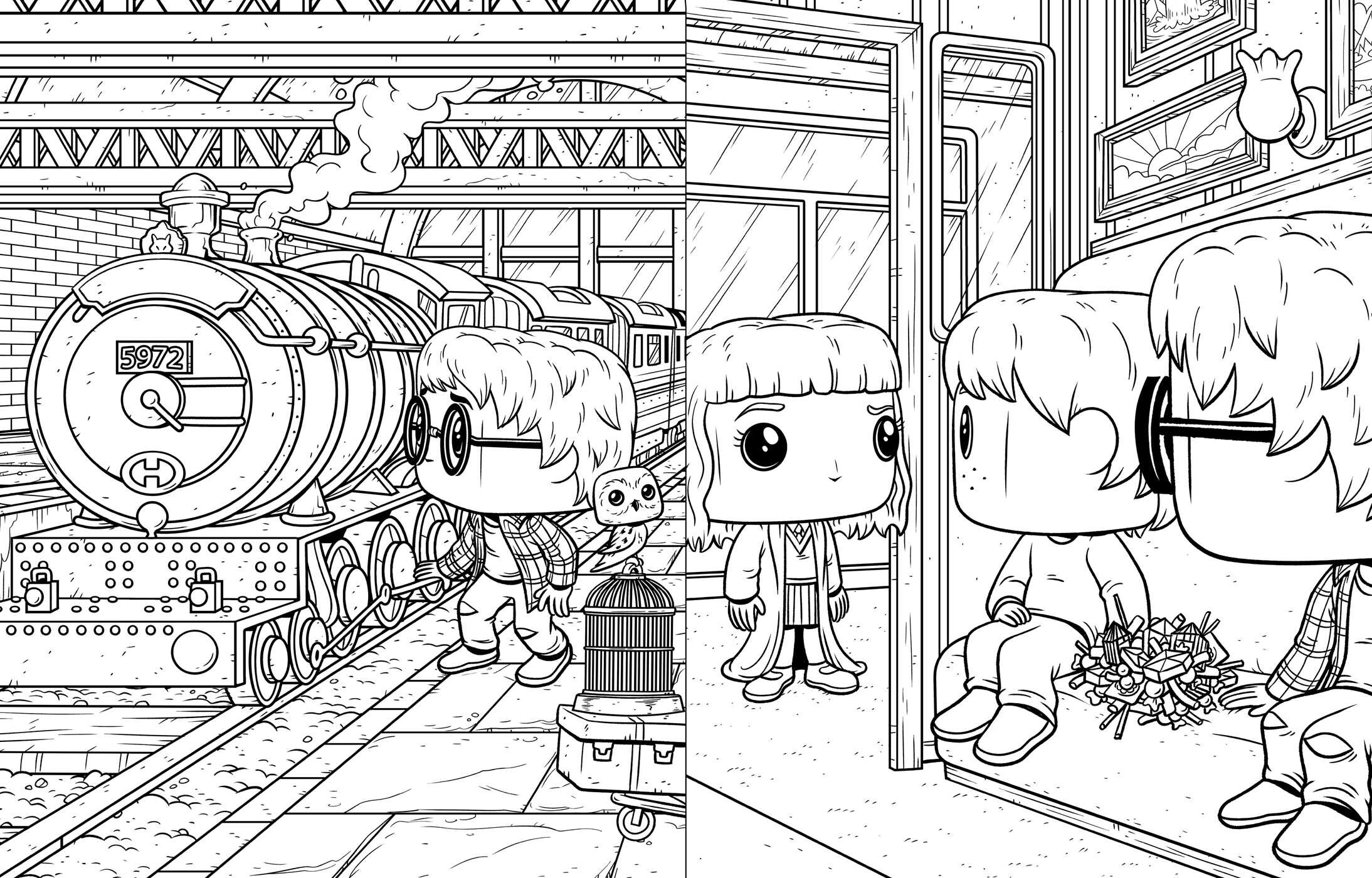 Funko Pop! Harry Potter and the Sorcerer's Stone: The Official Coloring ...