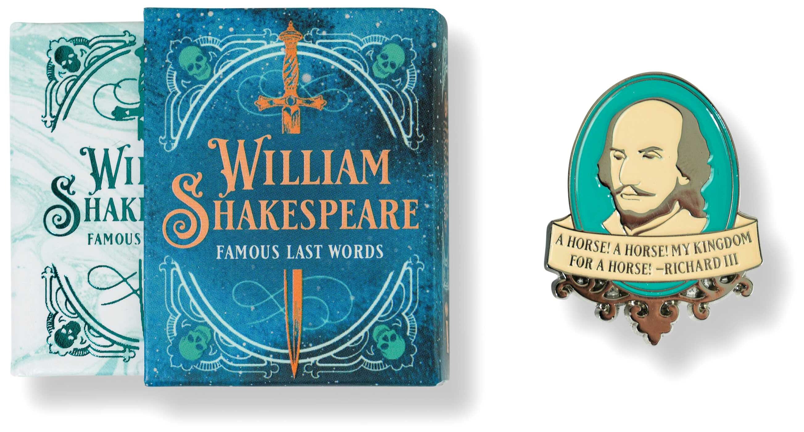William Shakespeare Tiny Book and Pin Set - Book Summary & Video ...