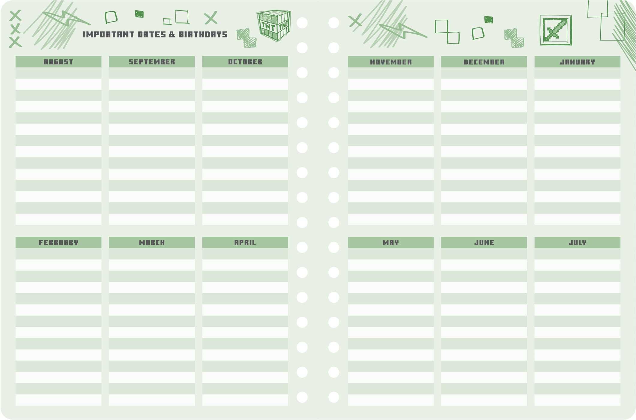 2025-2026 Minecraft Mobs Student Planner | Book by Insight Editions ...