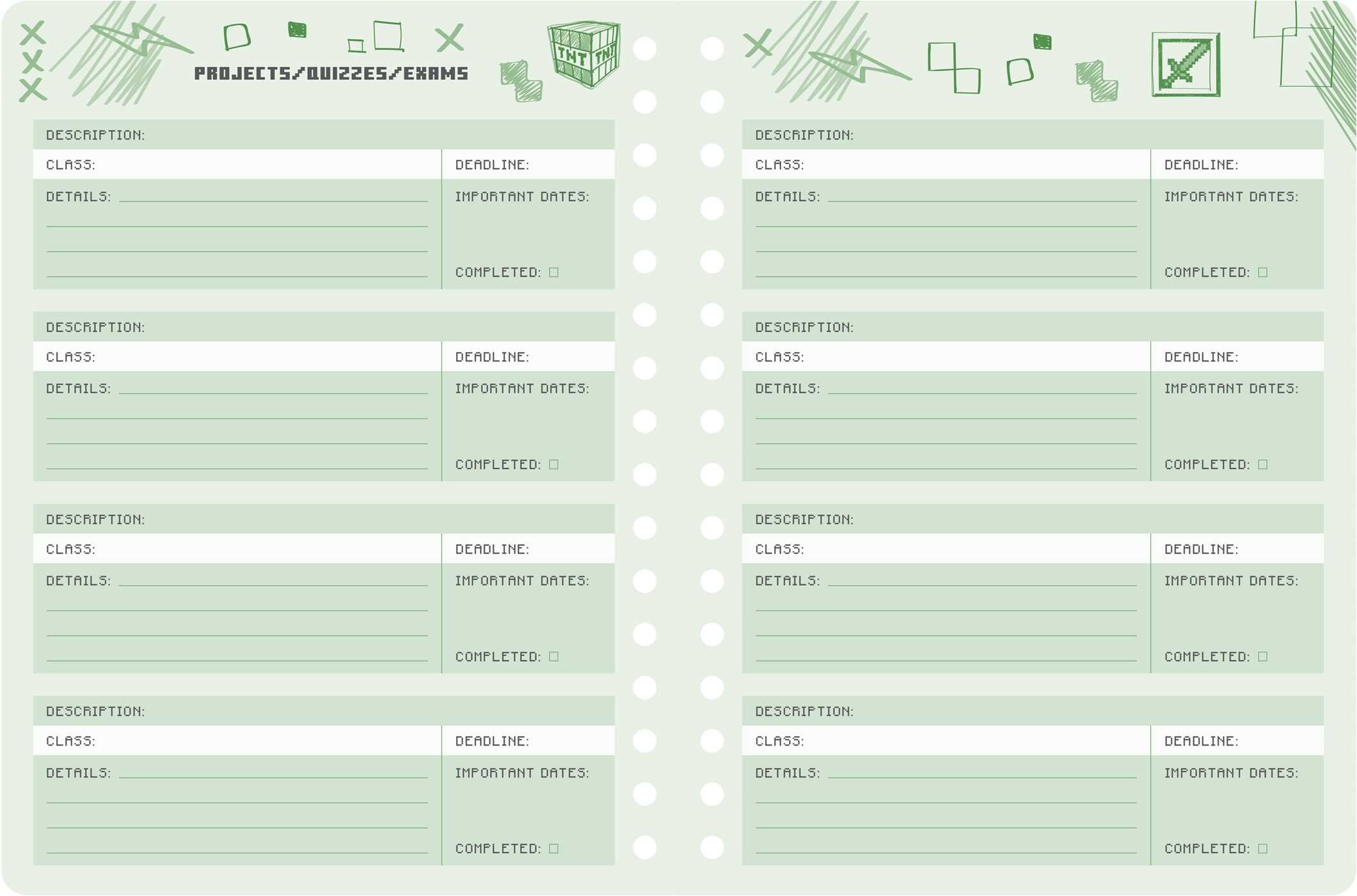 2025-2026 Minecraft Mobs Student Planner | Book by Insight Editions ...