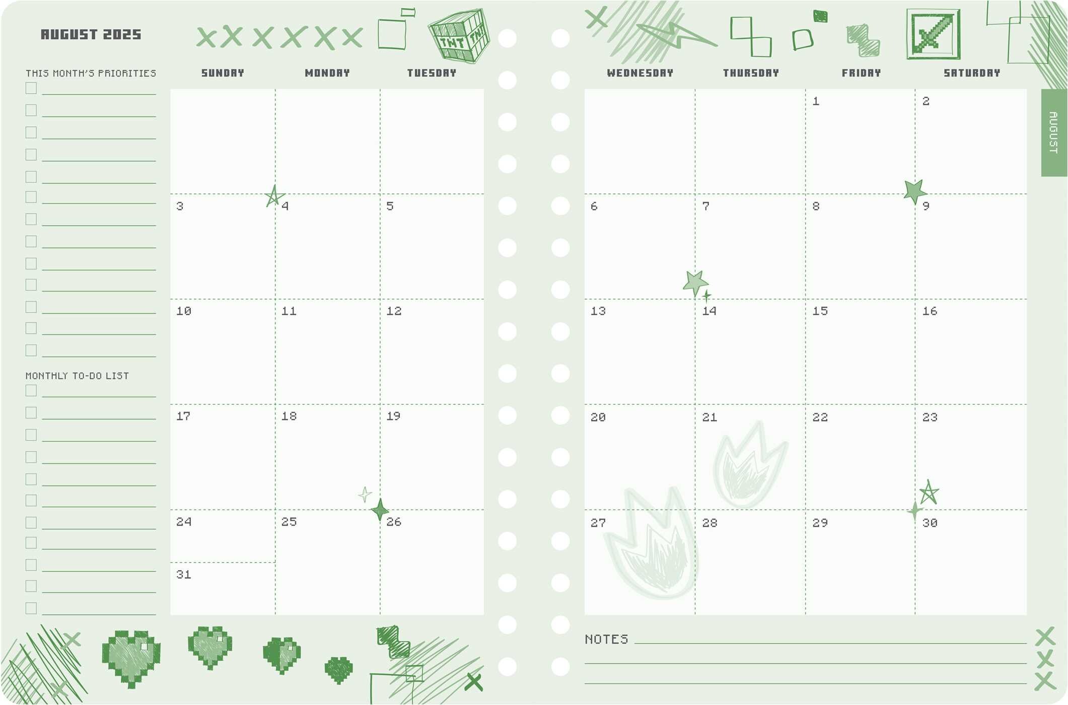 2025-2026 Minecraft Mobs Student Planner | Book by Insight Editions ...