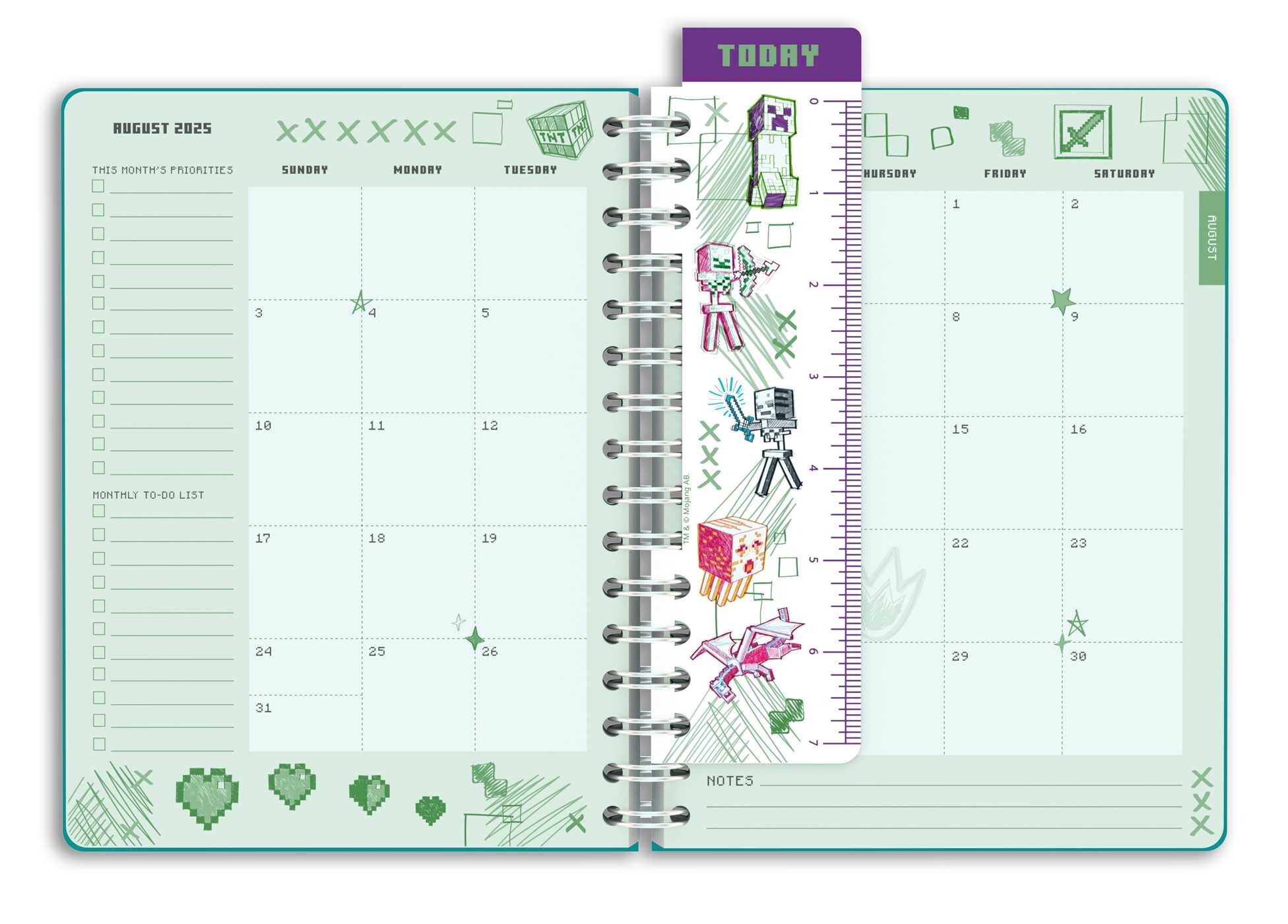 2025-2026 Minecraft Mobs Student Planner | Book by Insight Editions ...