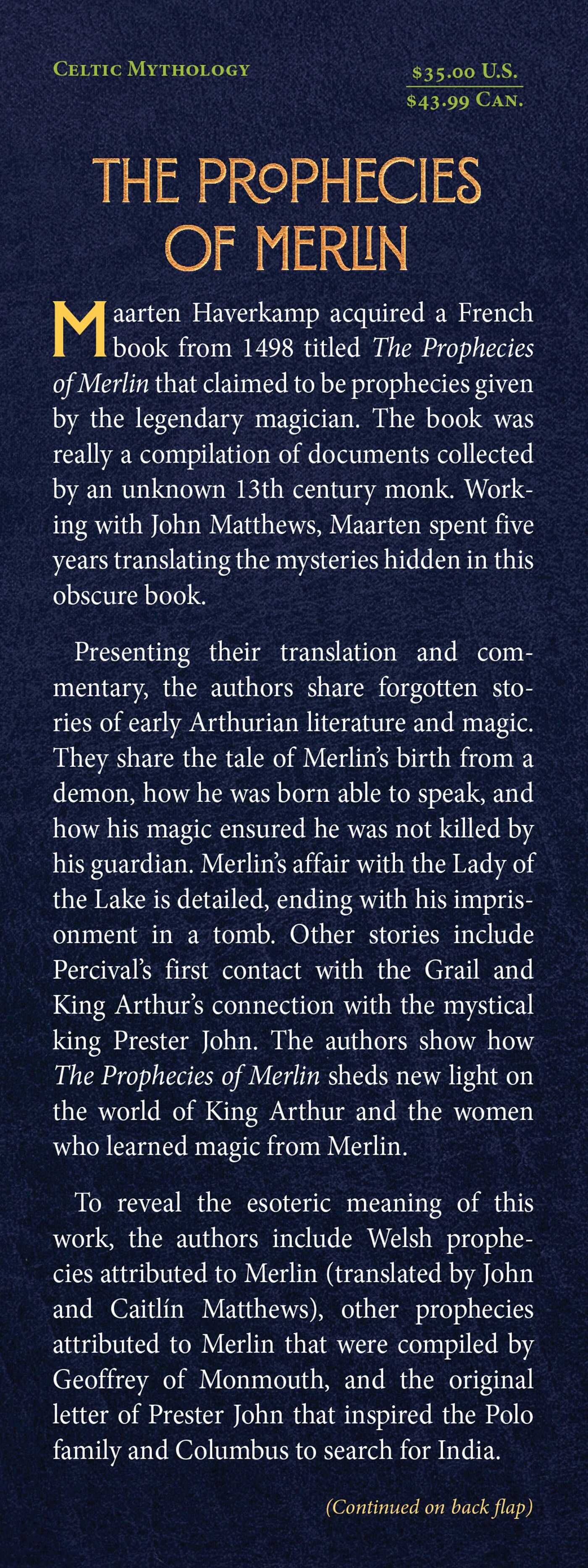 The Prophecies of Merlin | Book by John Matthews, Maarten Haverkamp, R ...